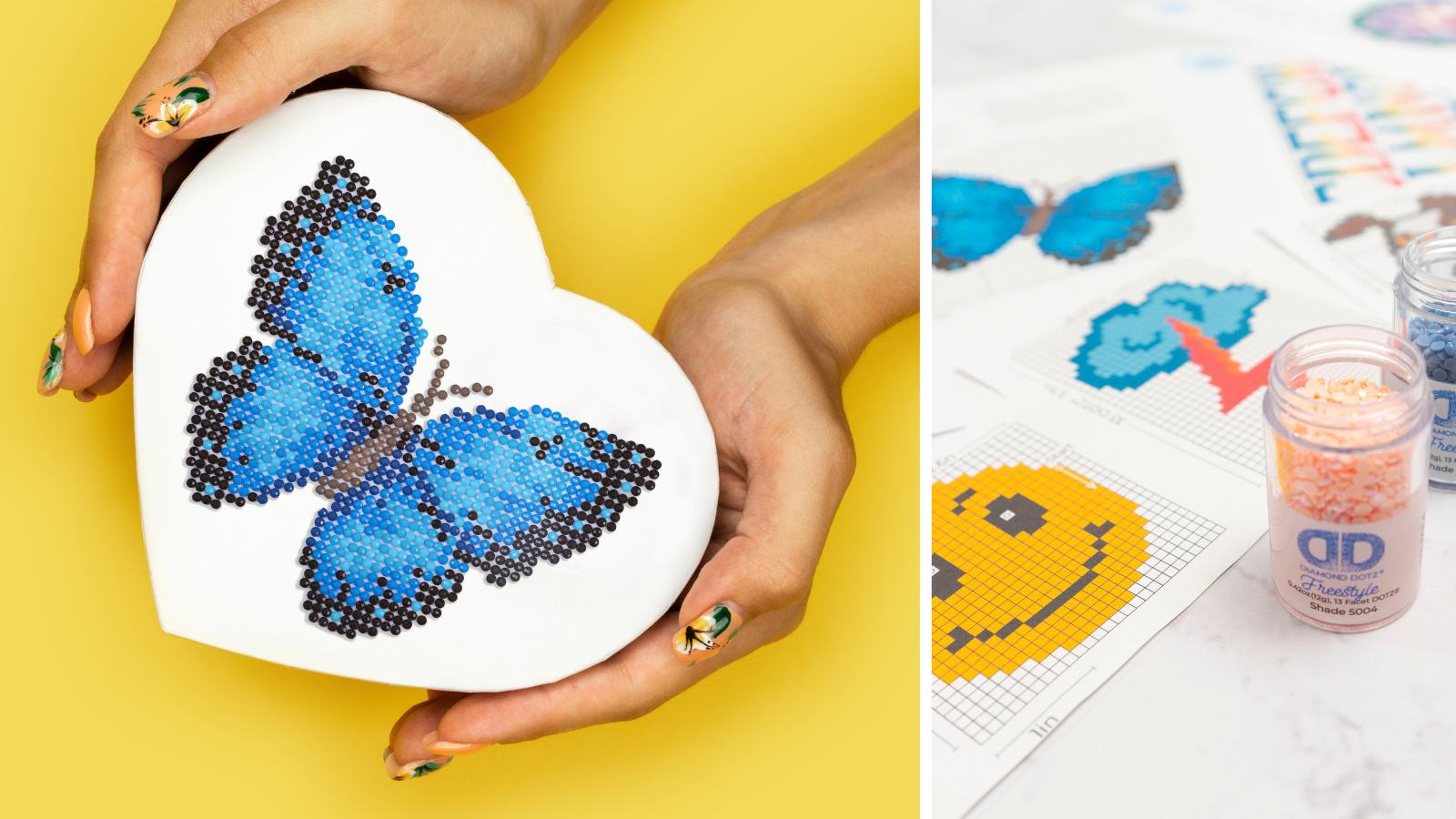 How to Diamond Paint with a Charted Design: Free Patterns to Download ...