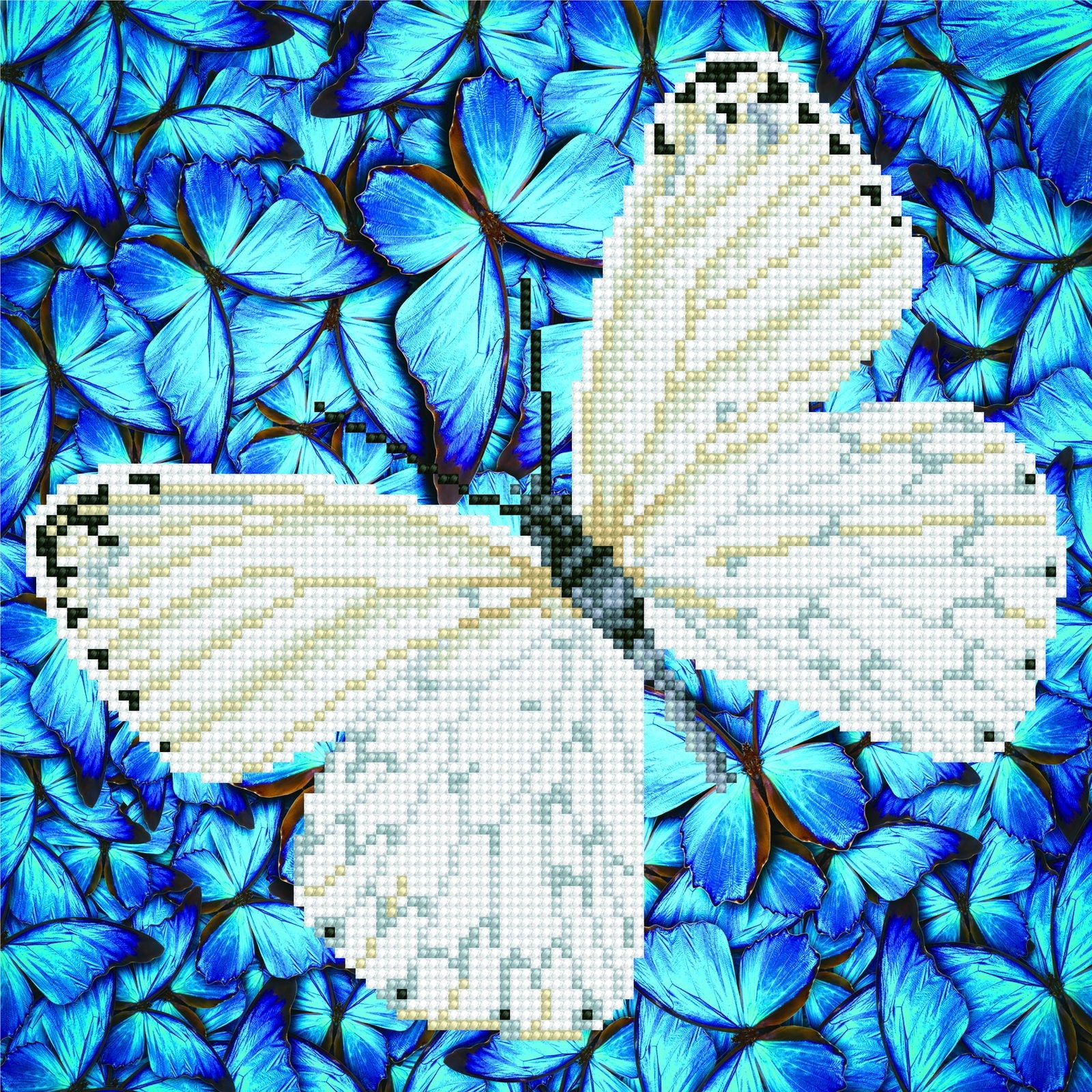 Flutterby White | Diamond Painting Kits Butterfly | Diamond Dotz ...
