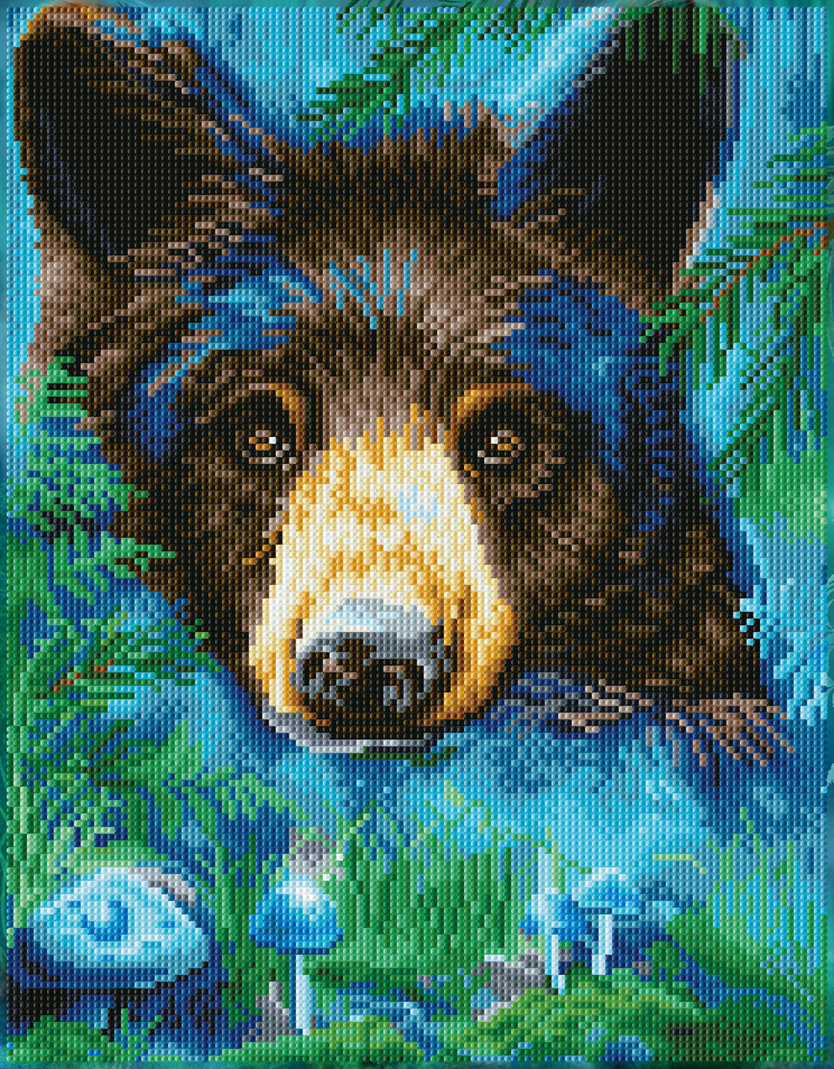 Moonlight Magic Black Bear | Diamond Painting Kits Animals | Diamond ...